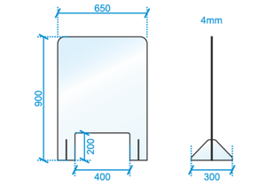 Protective Sneeze Screen Clear Acrylic Perspex Shield for Retail & Shop ...