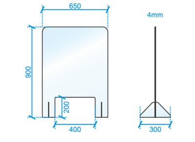 Protective Sneeze Screen Clear Acrylic Perspex Shield for Retail & Shop ...