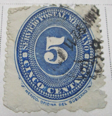 Mexico Stamp 1884 5C Rare Antique StampBook3-450 | eBay