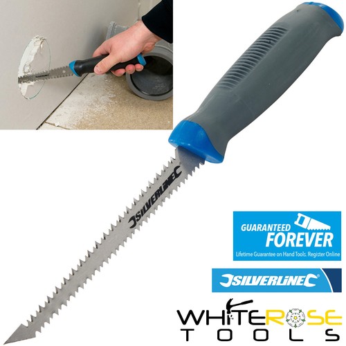 Silverline Double-Sided Drywall Hand Saw Jabsaw 150mm Plasterboard Wood ...