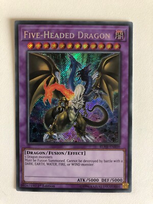 Yu-Gi-Oh Secret Rare Five-Headed Dragon BLHR-EN000 1. Edition | eBay