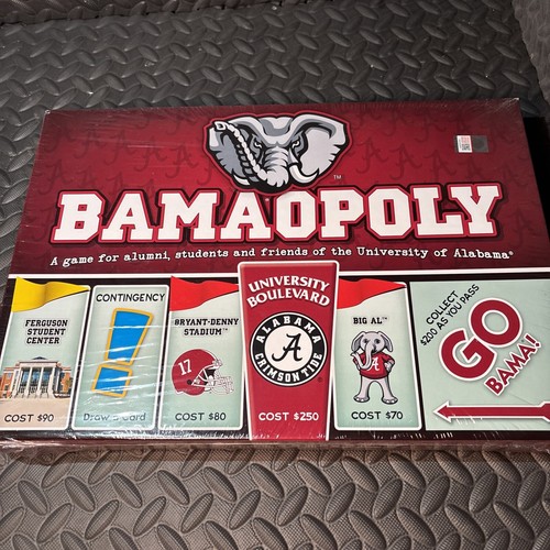 University of Alabama Bamaopoly Board Game Roll Tide College Monopoly ...