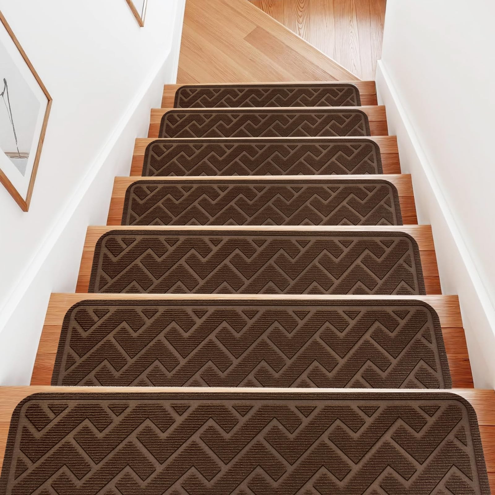 15 Pack 8 "X 30" Non Slip Stair Treads for Wooden Steps Carpet Stair ...