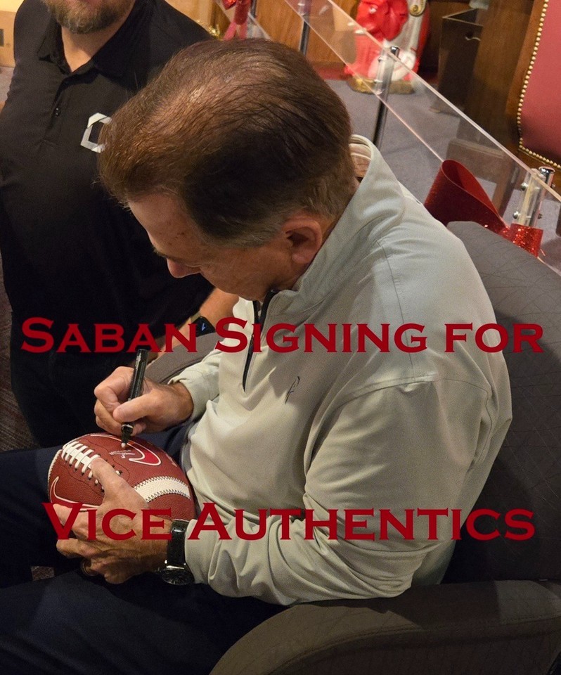 Nick Saban Signed Auto UA Alabama Nike Vapor Elite Official Game ...