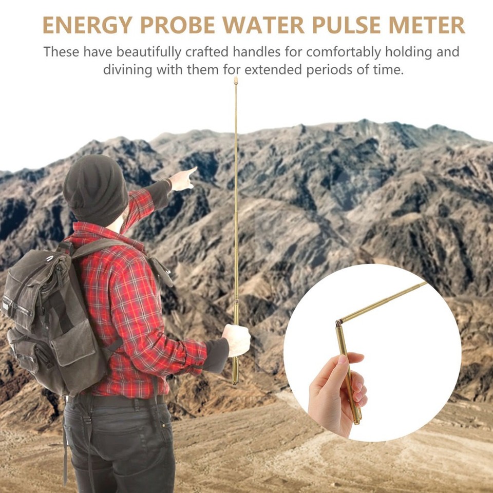 2 Pcs Divining Rods Spiritual Copper Dowsing Set Pure Metal Probe ...