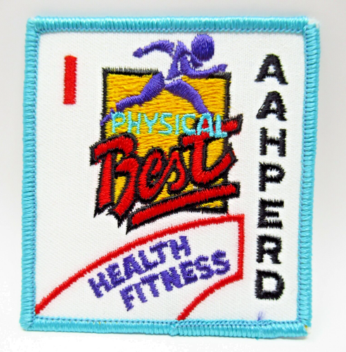 AAHPERD Physical Best Patch Health Fitness Award Iron On SHAPE Vintage ...