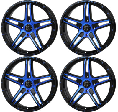 4 ATV/UTV Wheels Set 22in Frontline 505 Blue 4/156 4+2.5 550 | eBay