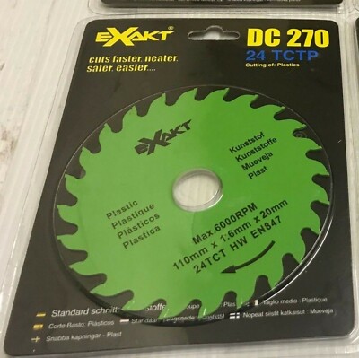Exakt dc270 Plastic Blade for dc 270 Hand Held Circular Saw 110MM 20MM ...