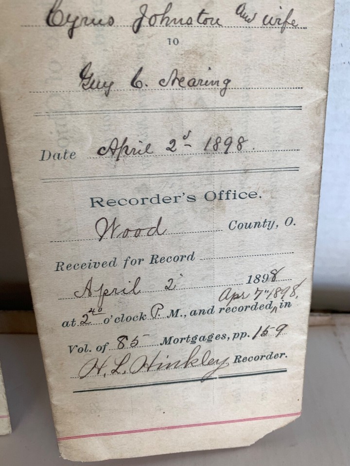 HANDWRITTEN Antique LAND DEEDS 1888 RAISED SEALS Victorian VTG Ephemera ...