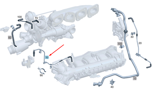 MERCEDES-BENZ C W204 Vacuum Line A2740703732 NEW GENUINE | eBay UK