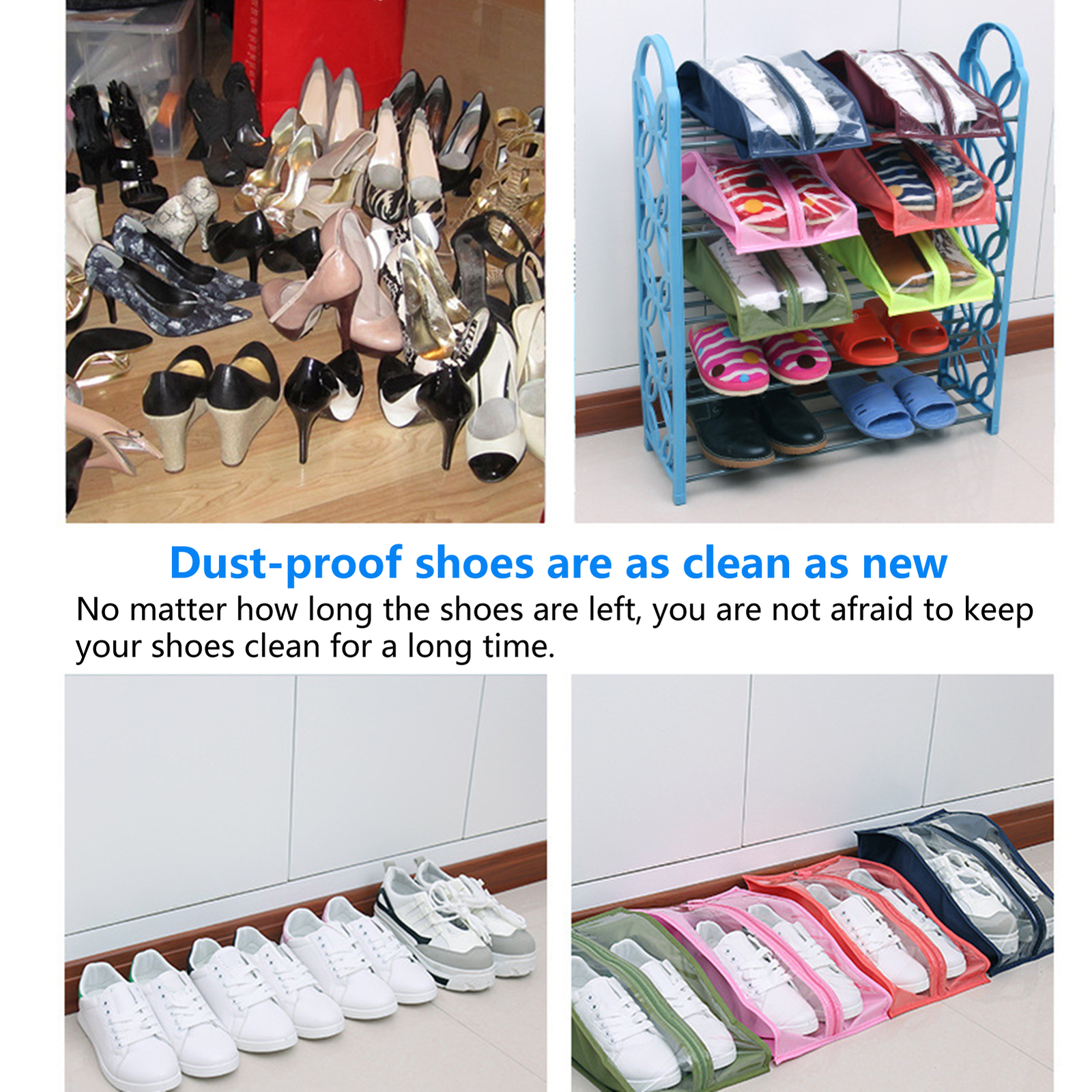 Organizer Pouch Damp-proof Dust-proof Large Capacity Shoe Storage Bag ...