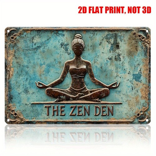 Meditation Yoga Tin Metal Sign Retro Office Wall Home Decor Yoga Studio ...