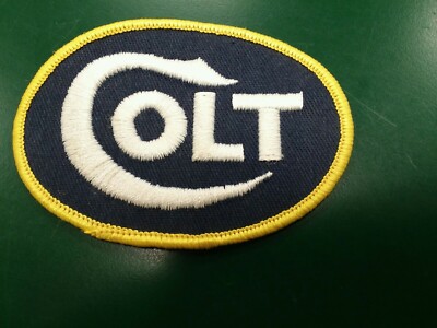 COLT EMBROIDERED PATCH ~3-1/2" x 2-3/8" PISTOLS ARMS RIFLES HAND GUNS ...