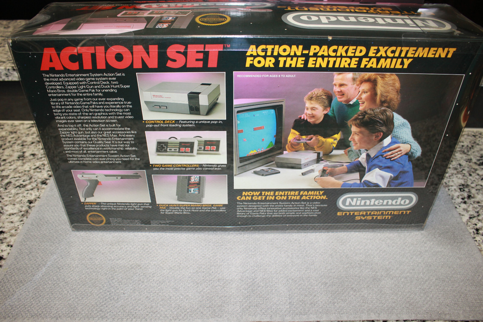 NINTENDO Action Set NES-001 Gray Zapper With Super Mario & Duck Hunt ...