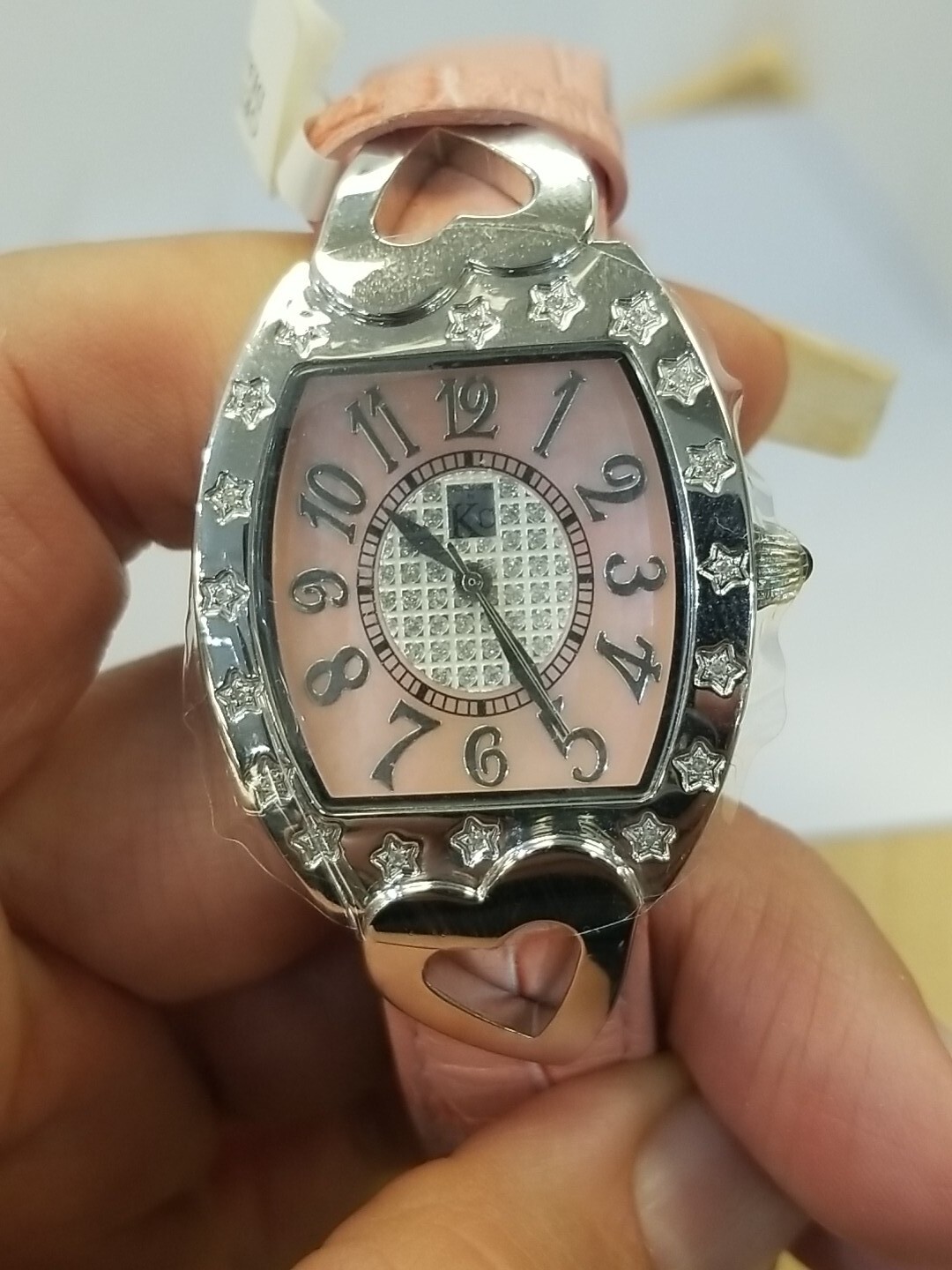 Techno by KC Ladies /Women's Watch/ Diamonds/Pink Leather Band ...
