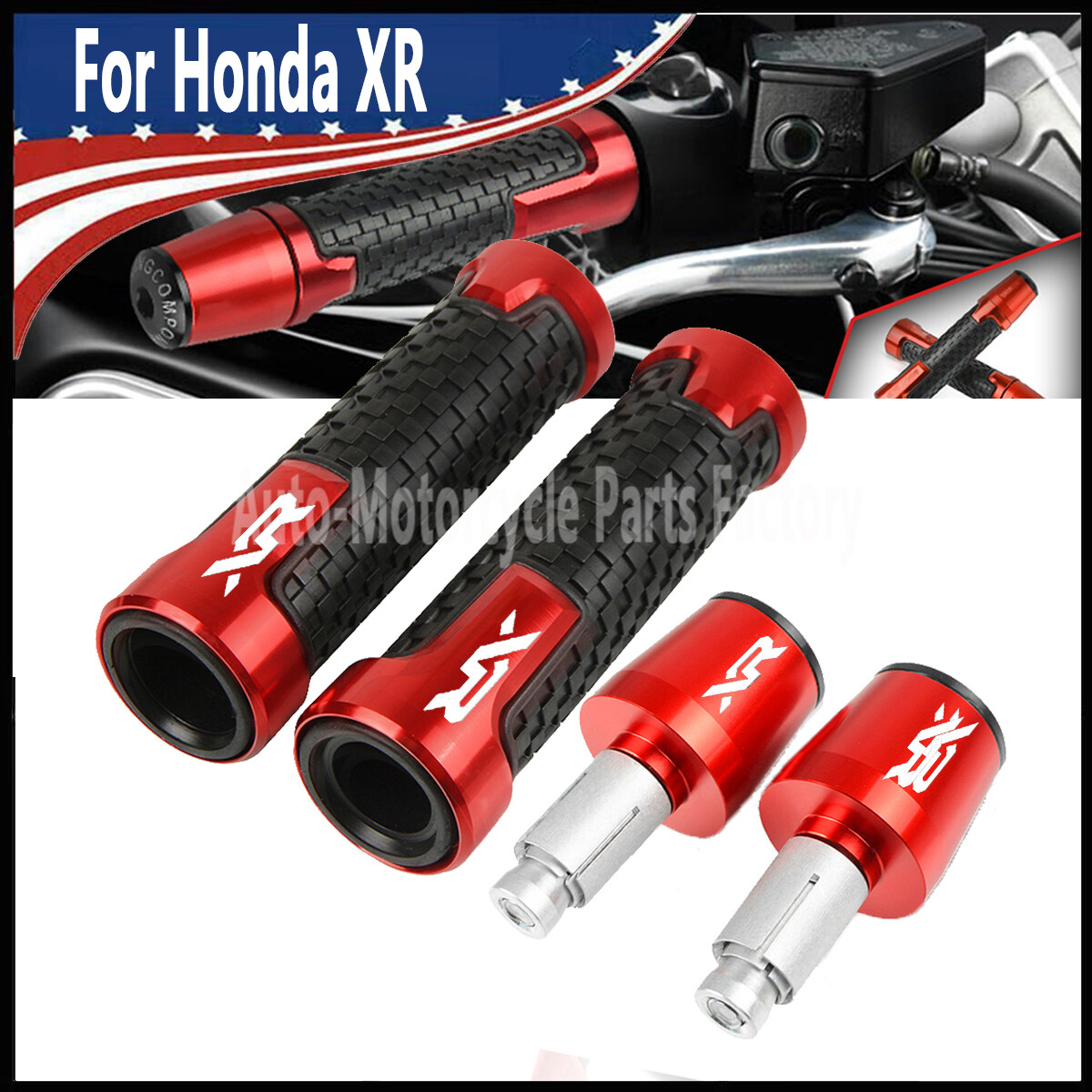 Motorcycle Gel Handlebar Hand Grips End Caps For Honda XR100 XR250 ...