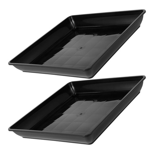 2 Pcs Planter Rectangle Tray Flower Pot Drainage for Indoor Plants ...