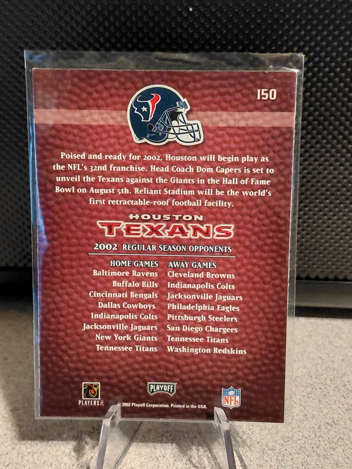 2002 Playoff Prestige Houston Texans Inaugural Season #150 | eBay