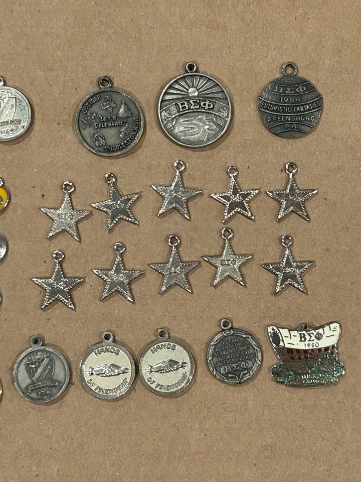 *LOT OF 41* Charm Pendant *VINTAGE SORORITY* Greek Letters *COLLEGE ...