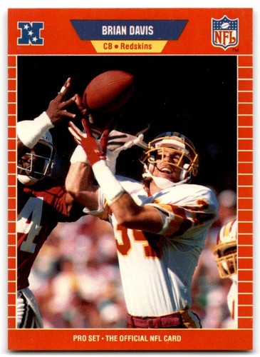 1989 Pro Set Brian Davis Rookie Washington Redskins #484 | eBay