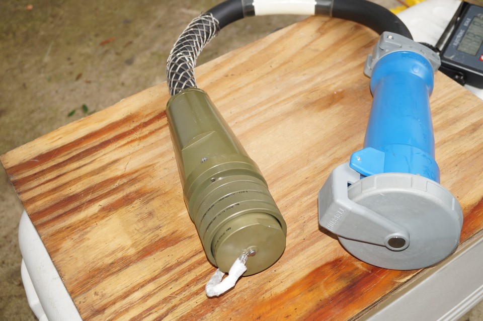 100 Amp Power Adapter Cable HUBBELL 5100C9W to Military, 4'L, 6150-01 ...