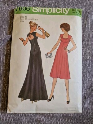 Vintage 1970s Dress Sewing Pattern Simplicity 7806 Size 10 Virtually ...