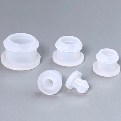 Transparent Rubber Grommet Silicone Snap-On Open Hole Plug Bung Wire ...