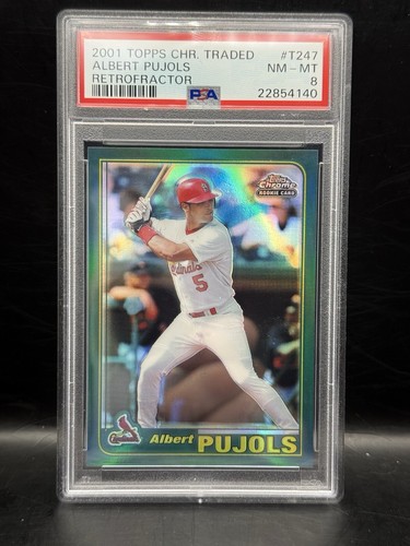 2001 Topps Chrome Traded Retrofractor Albert Pujols T247 ROOKIE RC PSA ...