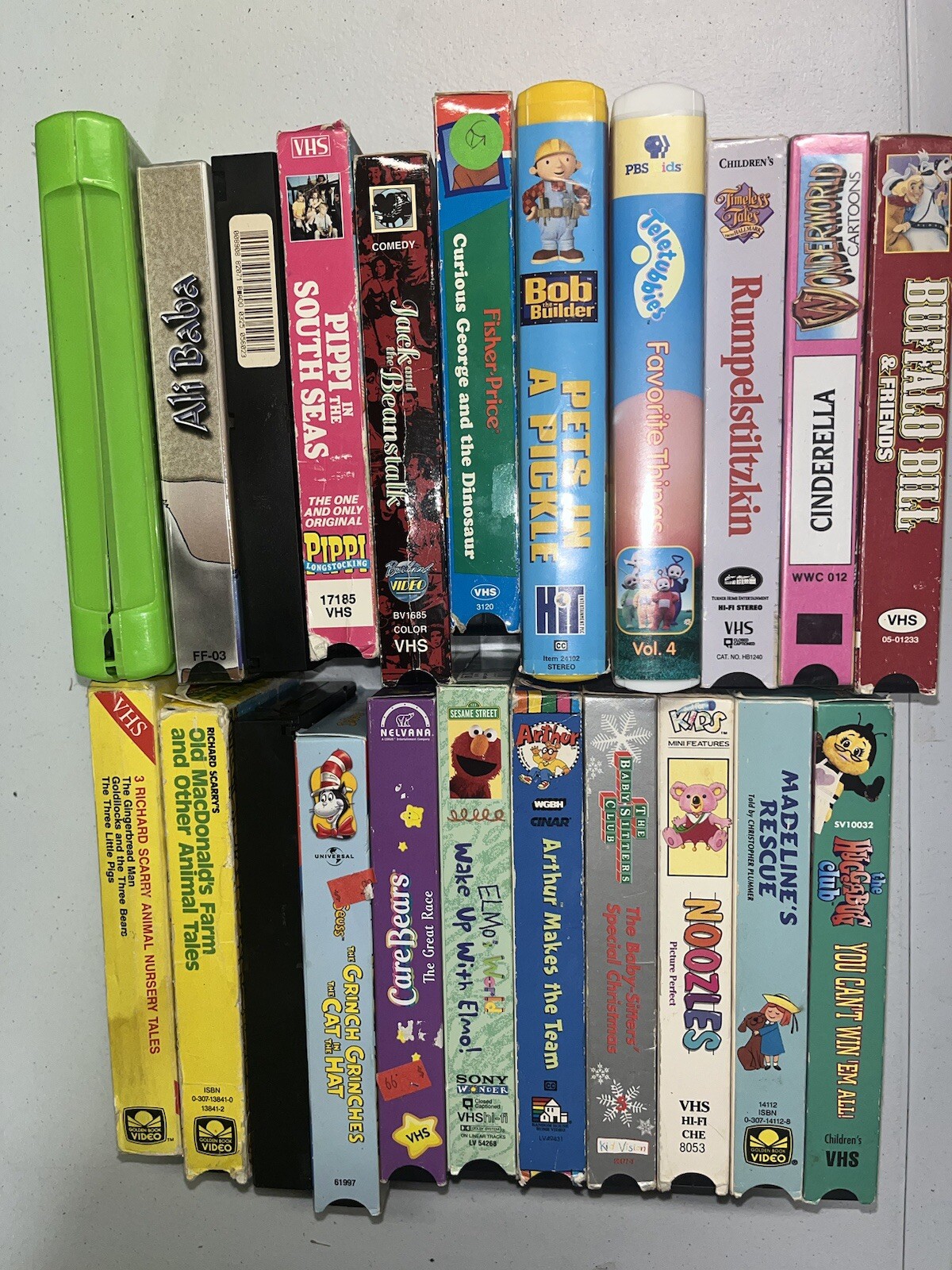 22 Lot Vhs Children Kids Golden Book Arthur Bob Builder Dragontales ...