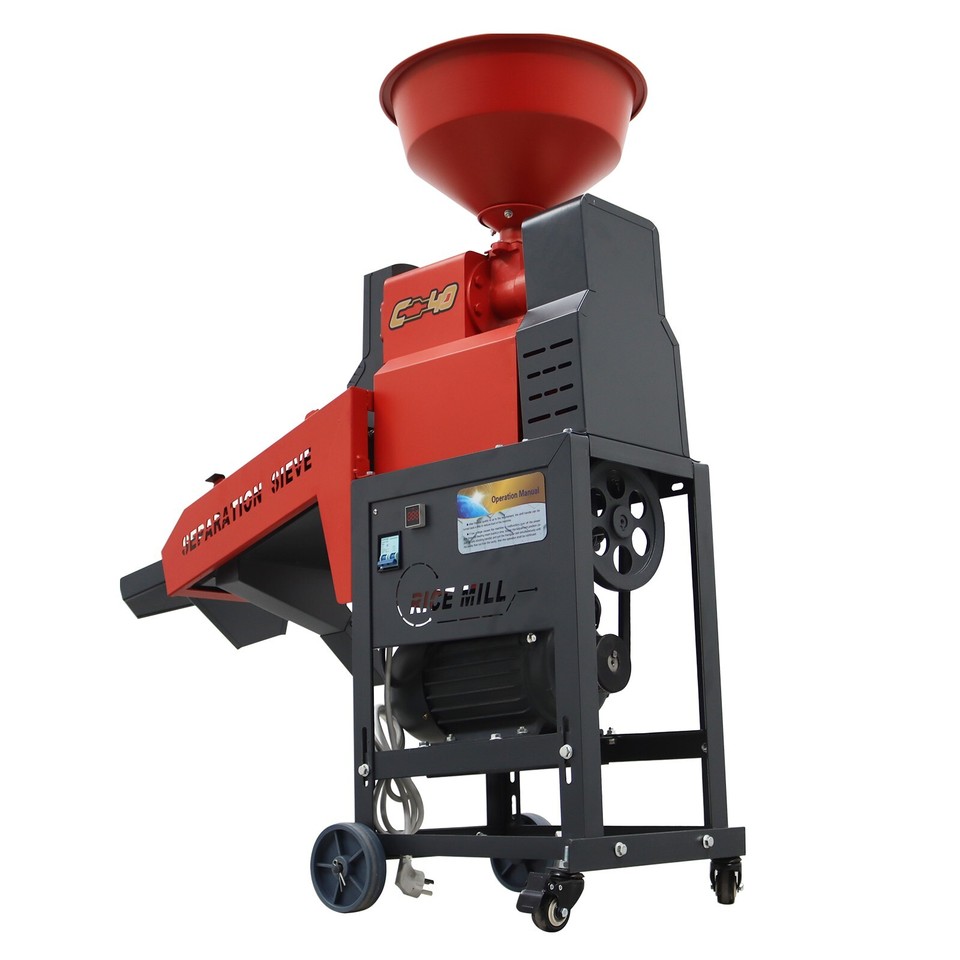 Farm Rice Milling Machine Millet Peeling Machine 220V with Wheels 130 ...