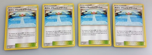 LOT OF 4 POKEMON TRAINER CARDS / ARENA D AZURIA D ONDINE / 61/68 / VF ...