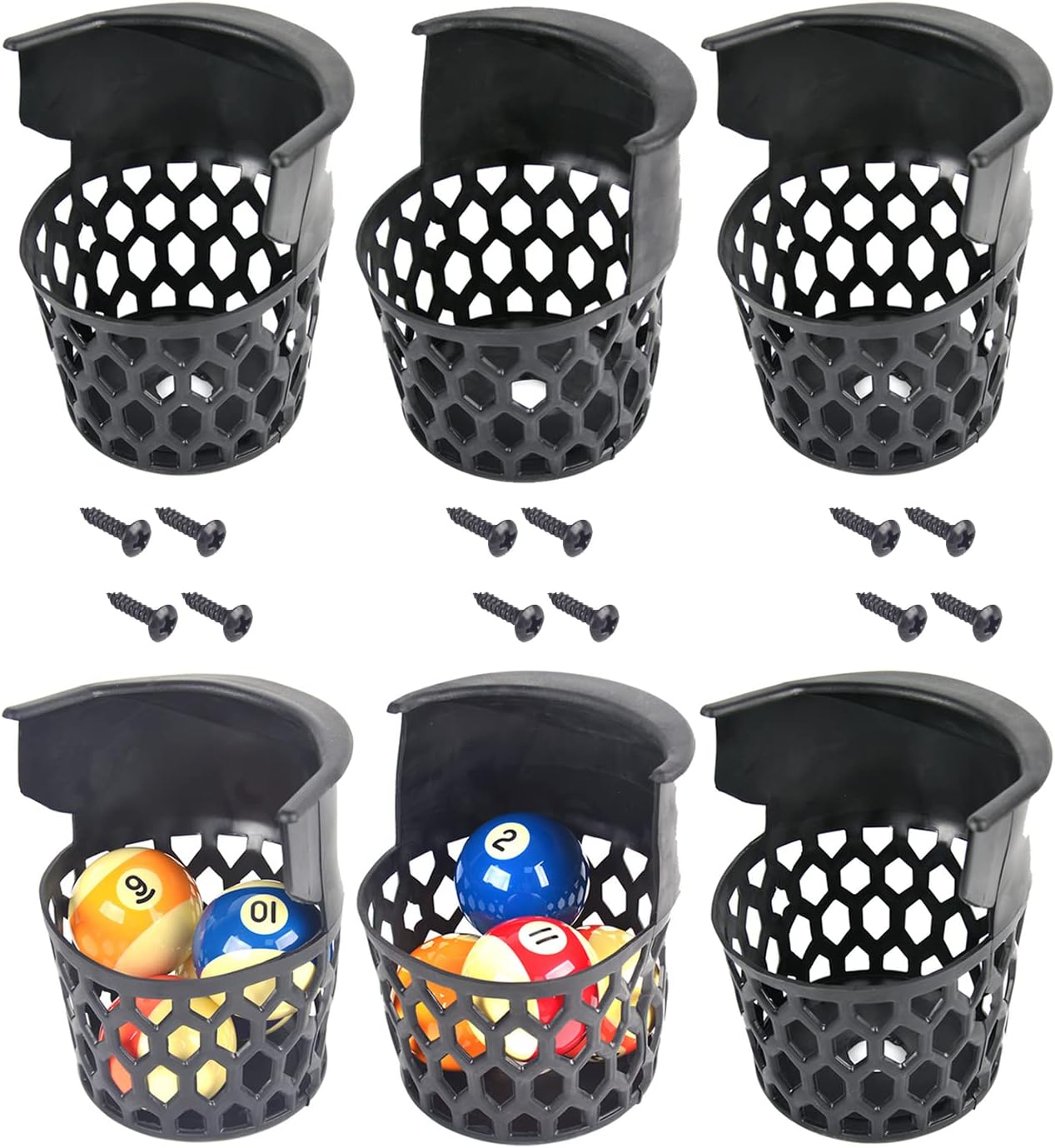 Billiard Pool Table Pockets Heavy Duty PU Leather Billiard Pockets Set ...