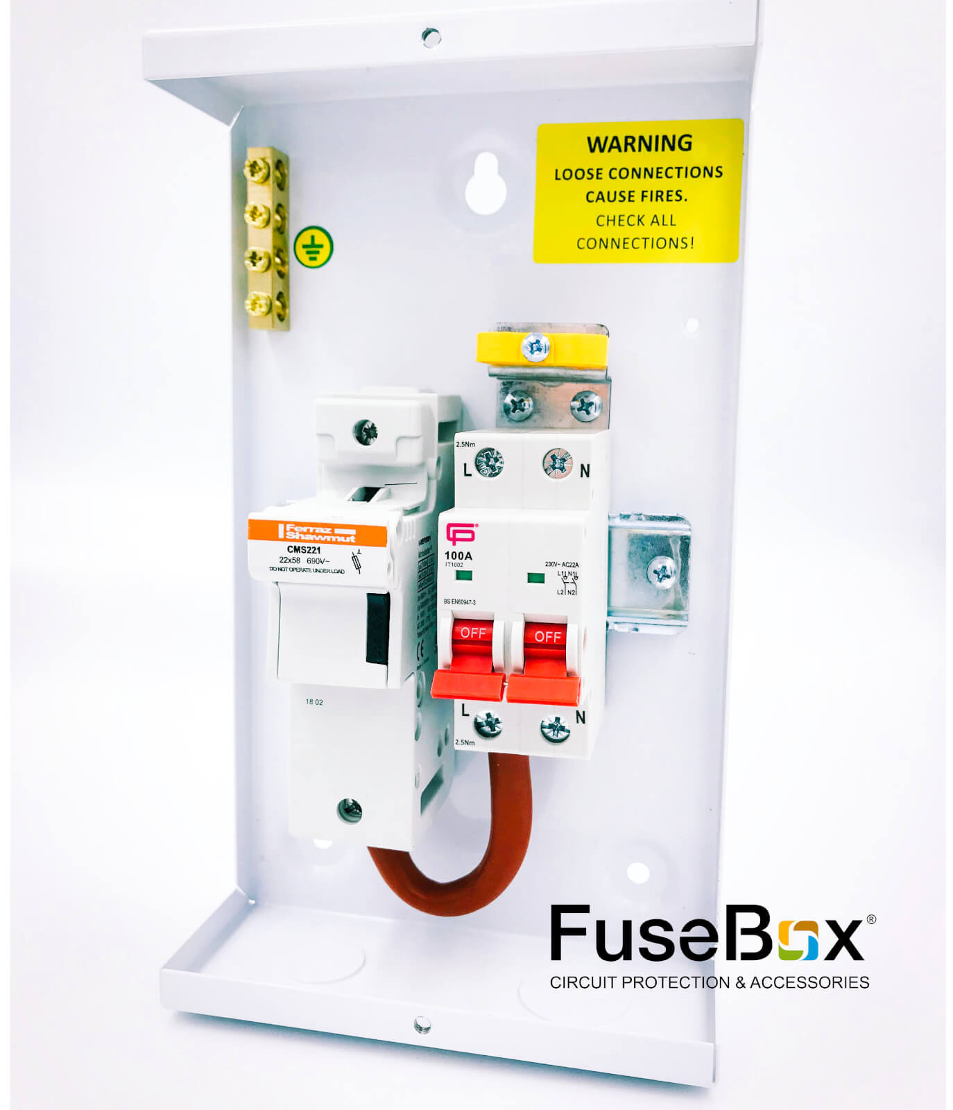 SF0100 FUSEBOX METAL CLAD SWITCH FUSE ISOLATOR 100A 1P+N 63A, 80A, 100A ...