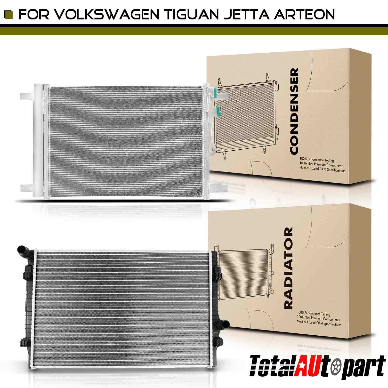 New Aluminum Radiator & AC Condenser Cooling Kit for Volkswagen Golf ...