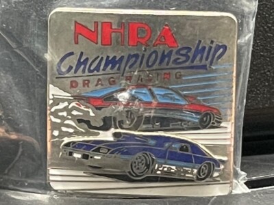 VRHTF VTG NHRA COOL "NHRA CHAMPIONSHIP DRAG RACING" HAT PIN 1.25" X 1. ...