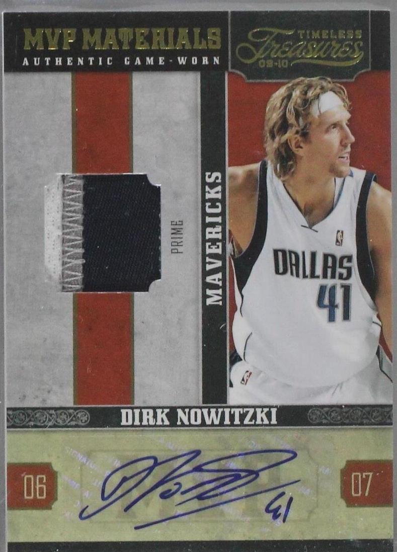 2009-10 Timeless Treasures - Mvp Materials Dirk Nowitzki #1 Prime ...
