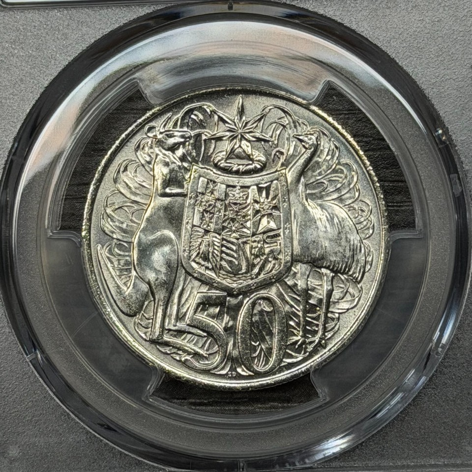 Australia 1966 Silver Round 50 Cent 50c PCGS MS64 Gem BU UNC Blast ...