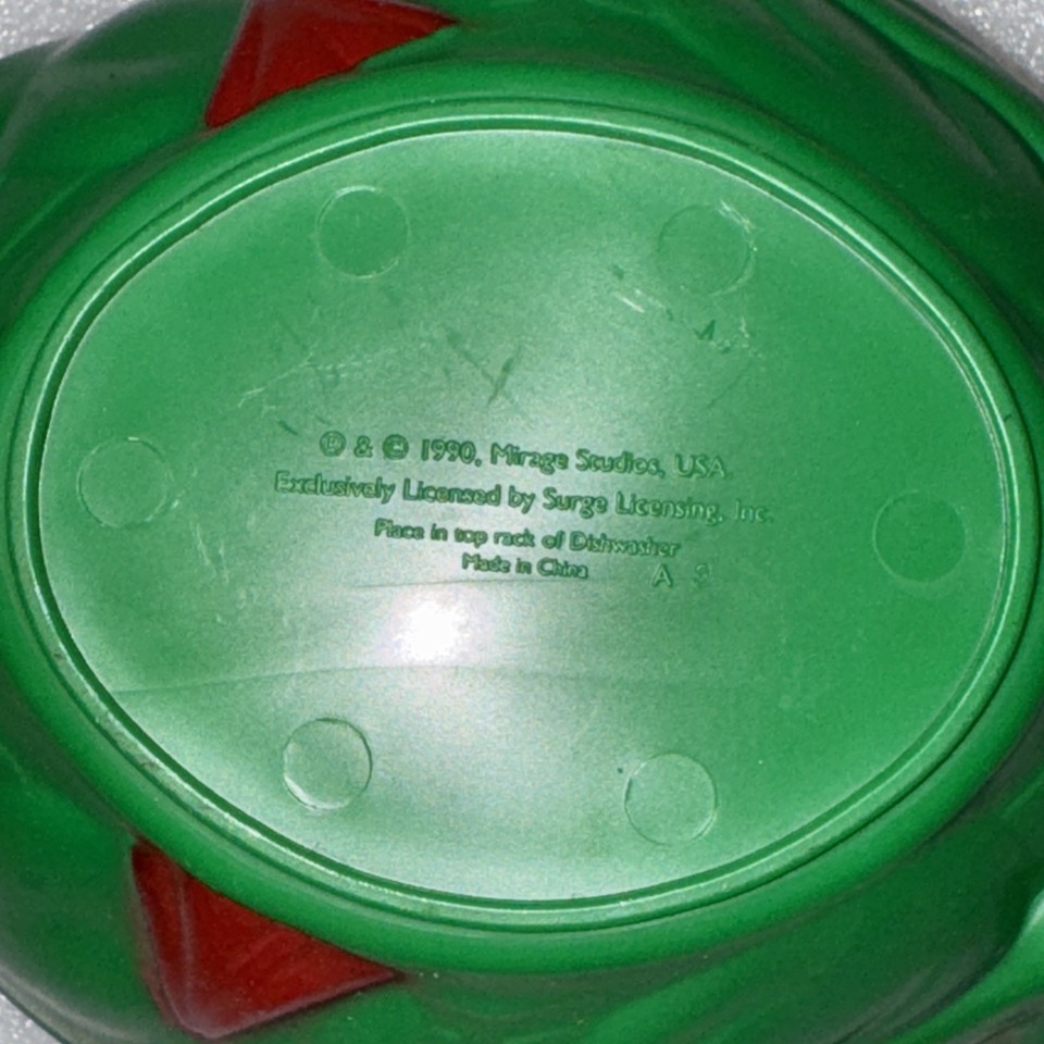 1990 Teenage Mutant Ninja Turtles TMNT RAPHAEL (Red) Cereal Bowl Mirage ...