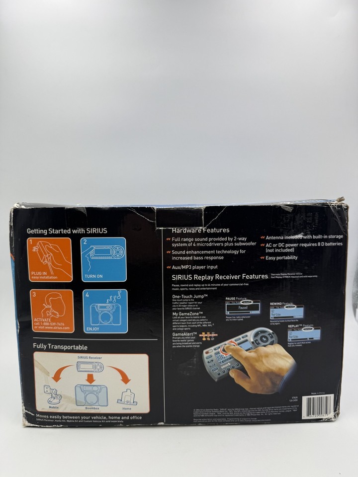 SiriusXM Satellite Radio Starmate Replay Boombox ST-B2 *NEW* | eBay