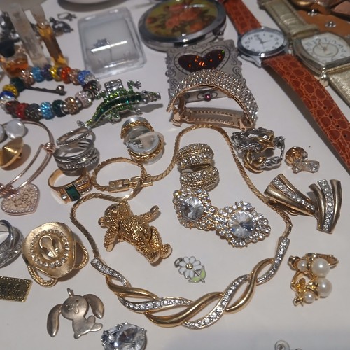 Vintage To Now Estate Jewelry Lot Compacts Vase Candle Holders Watches ...