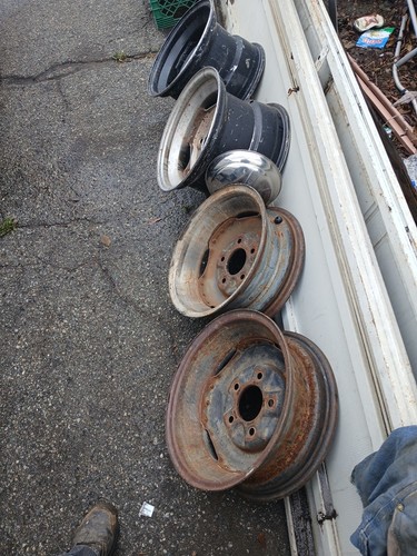 Set Of 4 FORD STEEL WHEELS rims rim wheel 5 on 5 1/2lug pattern 15 X6 ...