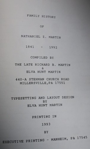 Descendants of Nathaniel Z. Martin 1841-1993 Family History Genealogy ...