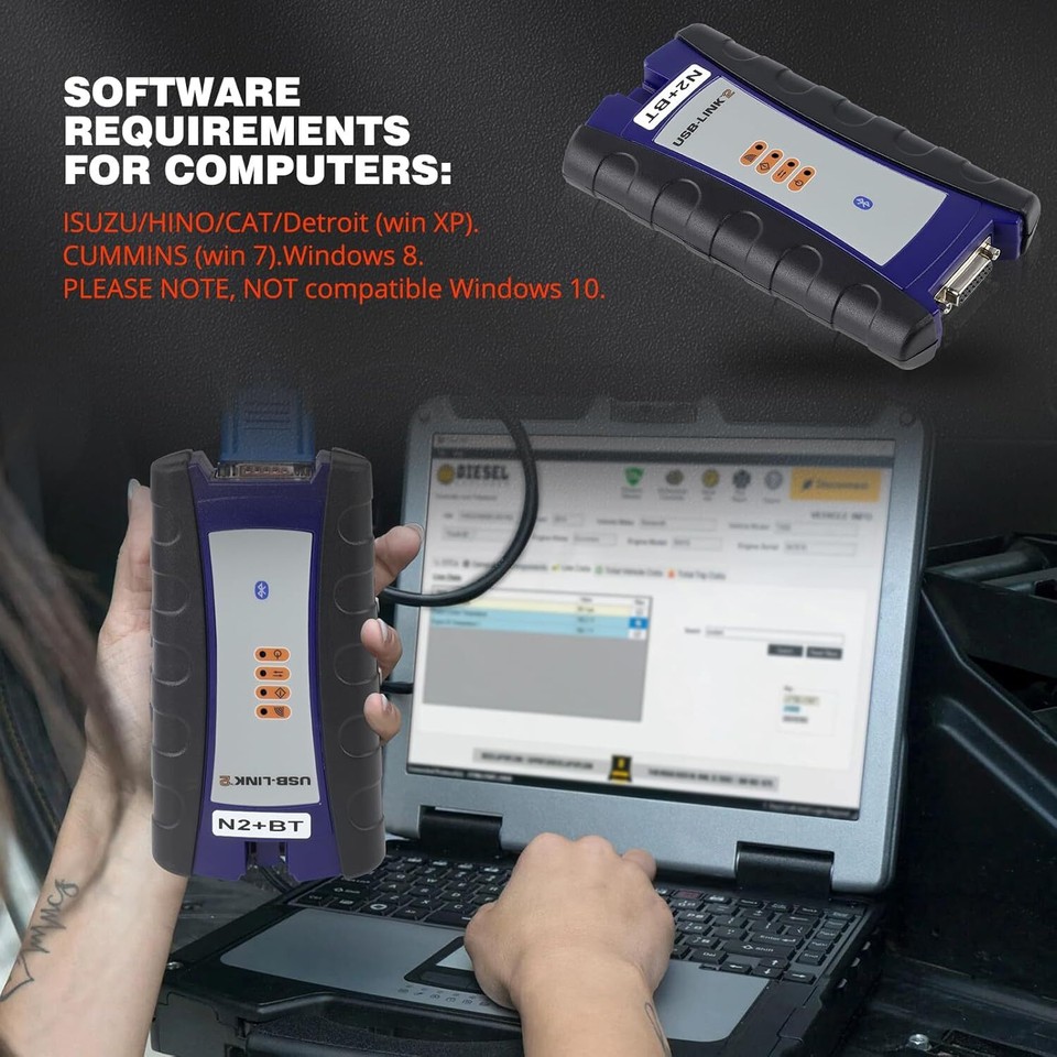 1 Sets NEXIQ 2 USB Link Second Generation Heavy Card Diagnostic tool ...