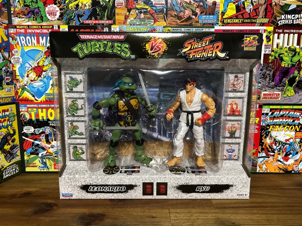 Teenage Mutant Ninja Turtles vs Street Fighter Ryu and Leonardo 35th ...