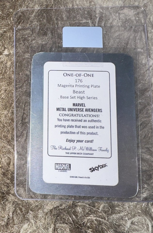 2024 Marvel Avengers Metal Universe Magenta Printing Plate BEAST 1/1 | eBay