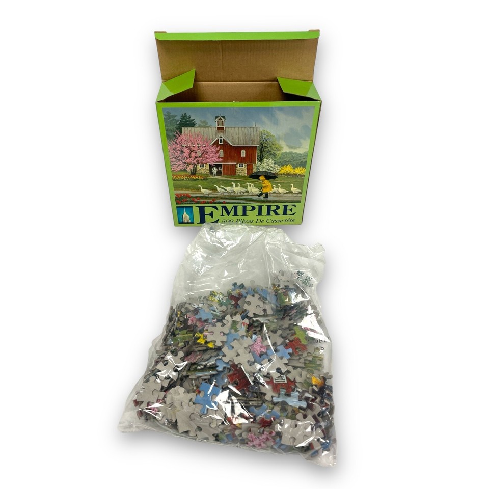 500 Piece Puzzle Puddle Jumpers Empire 16" x 20" Ducks Barn Farm ...