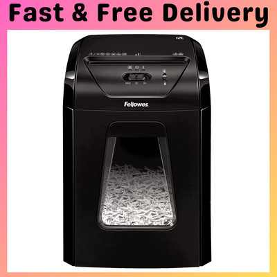 Fellowes Powershred 12C 12-Sheet Cross-Cut Professional Paper Shredder ...