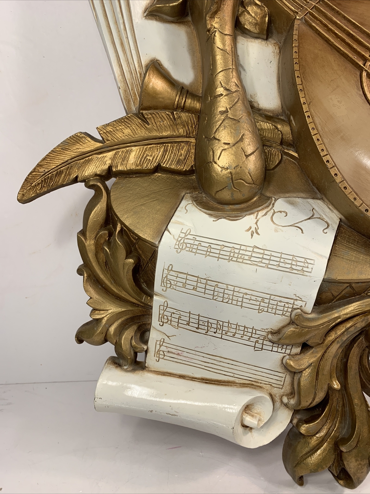 Vtg Art deco Syroco 1970s Musical Instrument harp Wall Sculpture ...