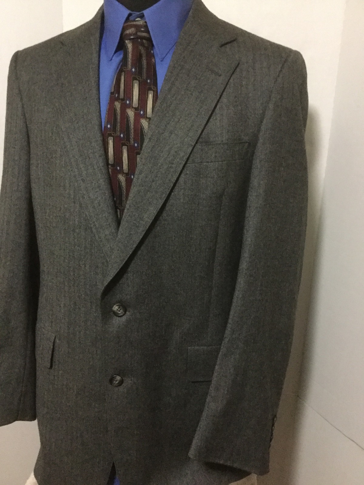 Austin Reed Mens 42R Blazer Wool Gray Tweed 2 Button Sport Suit Coat | eBay