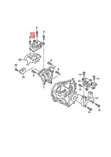 Genuine VW SEAT SKODA Gol Engine Mounting For Automatic Gearbox ...